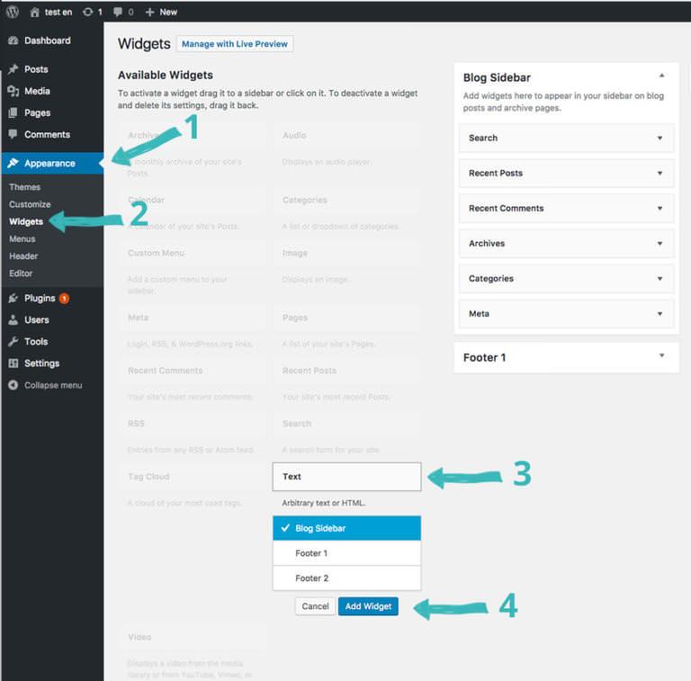 Sidebar - WordPress tricks - MOD BOUTIQUE AGENCY